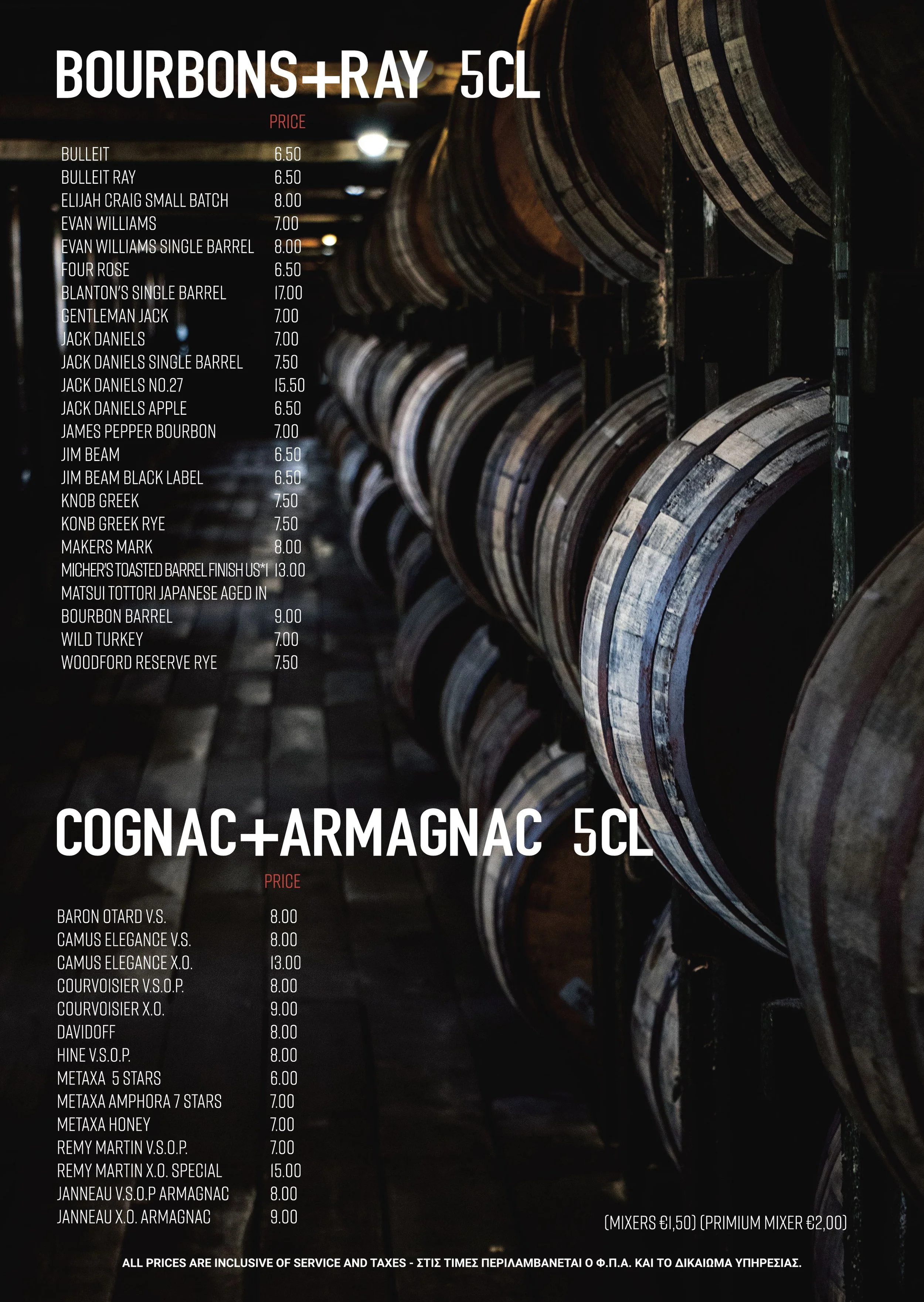 Drinks Menu — Moondog's Bar & Grill