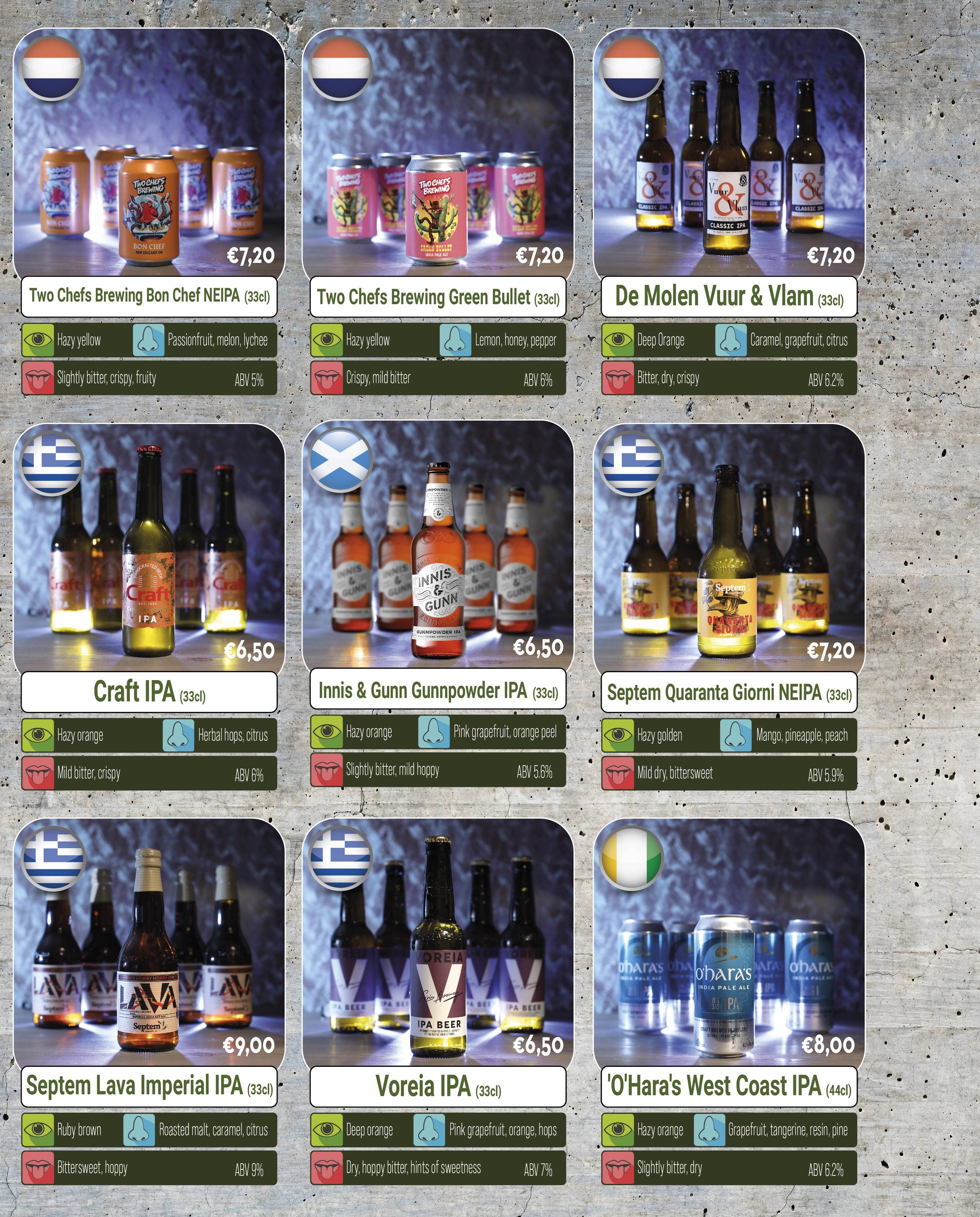 Beer Menu — Moondog's Bar & Grill
