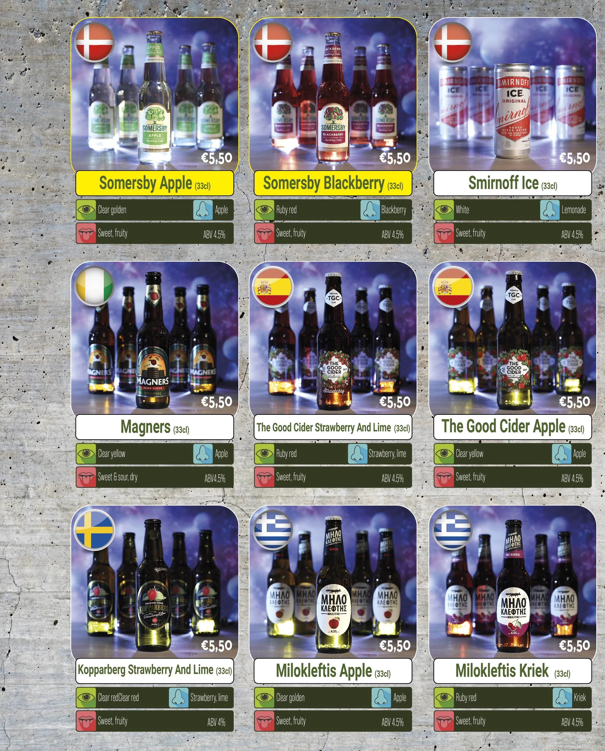 Beer Menu — Moondog's Bar & Grill