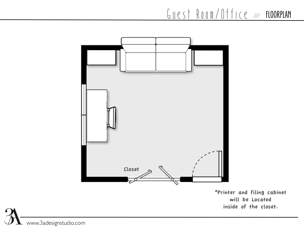 An office / guest room design — 3A DESIGN STUDIO