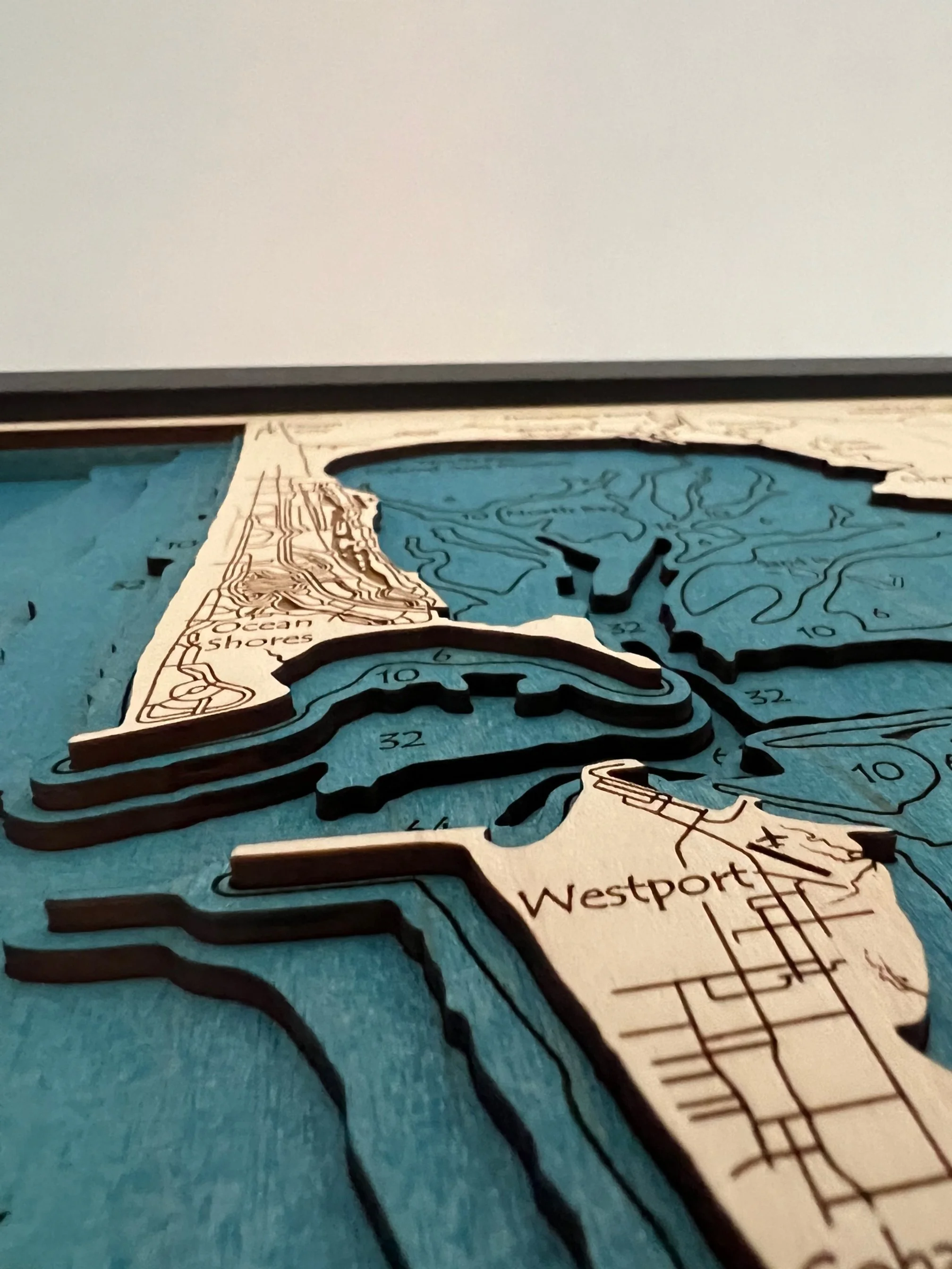 Grays Harbor & Northern Willapa Bay, WA Custom Map — 3D WOOD MAPS ...