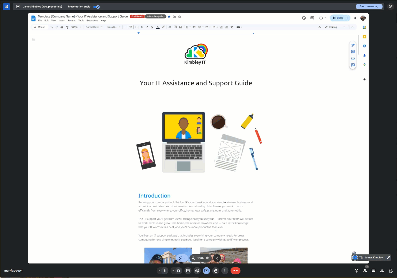 How to annotate your screen share in Google Meet. - Kimbley IT