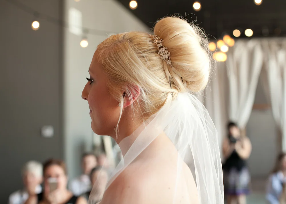 Wedding Hairstyles Bun With Veil
