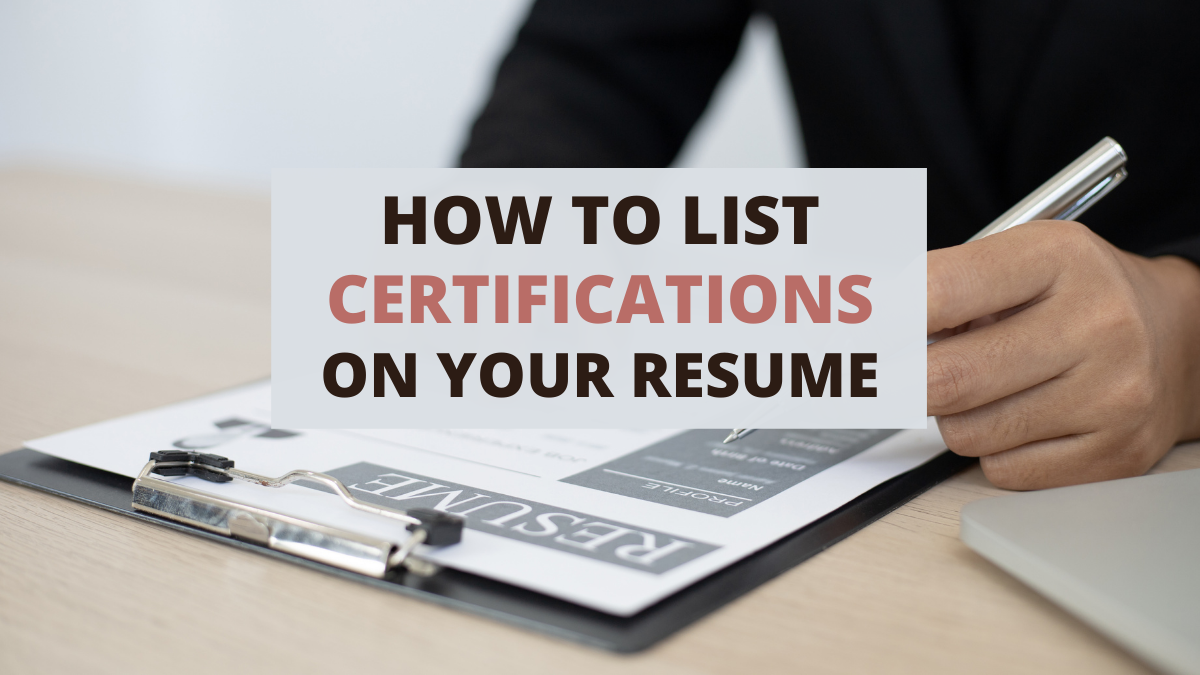 How To List Certifications On A Resume — CareerCloud How To List Certifications On A Resume — CareerCloud