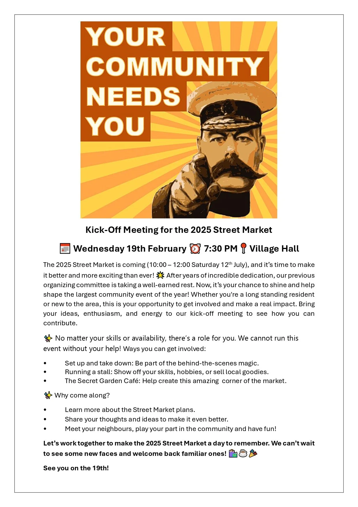 Overbury Streetmarket — Overbury & Conderton Village Website