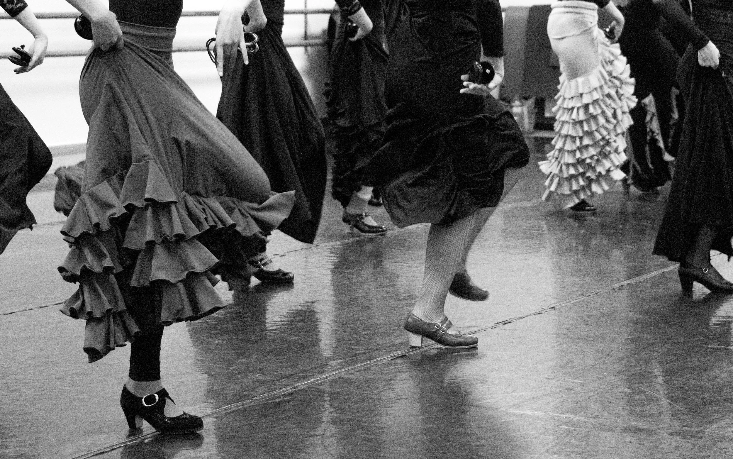 Flamenco Dancer Black And White