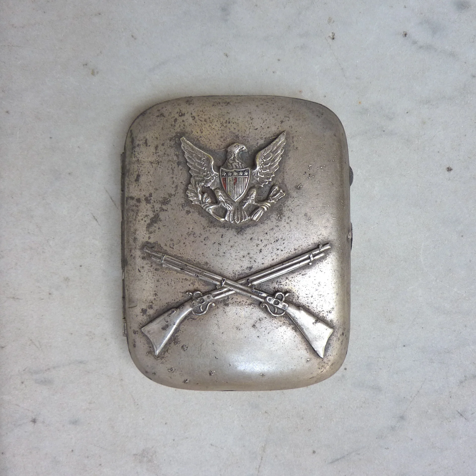 WW1 Army Infantry Cigarette Case — Worn-Over-Time