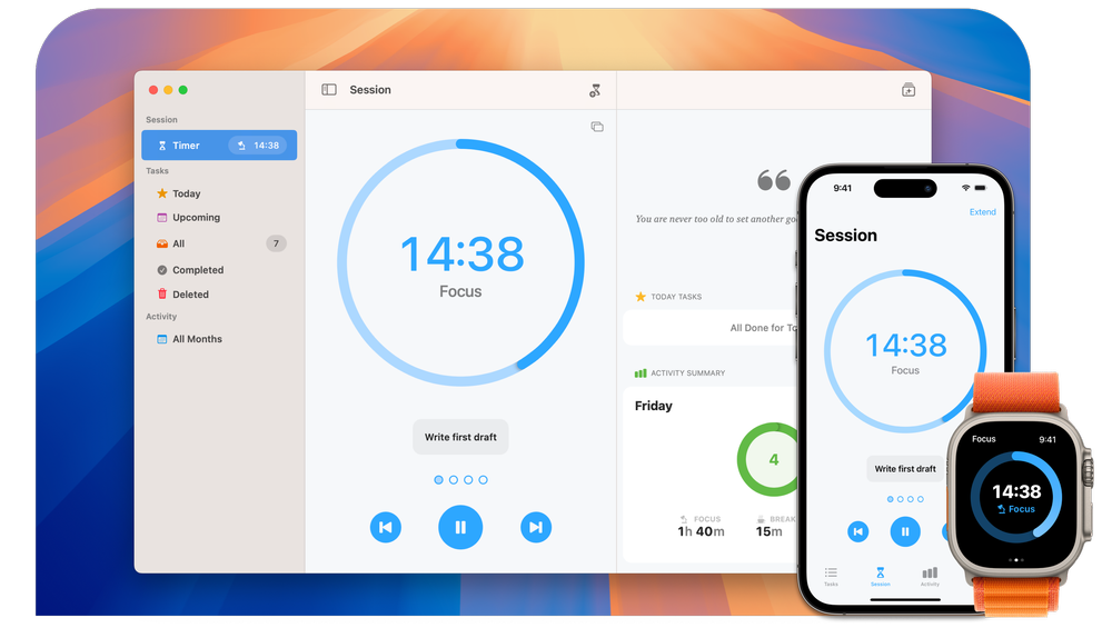Focus App — Meaningful Things