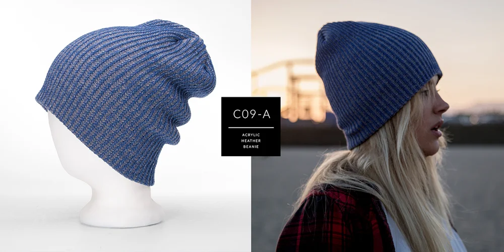 c09-A // Heather Custom Beanie - Acrylic — CAPTUER HEADWEAR