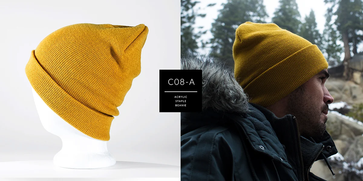 c08-A // Staple Custom Beanie - Acrylic — CAPTUER HEADWEAR