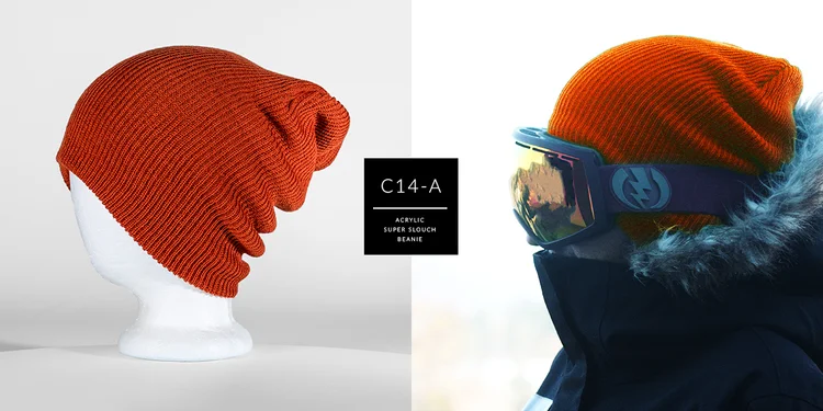 c14-A // Super Slouch Custom Beanie - Acrylic — CAPTUER HEADWEAR