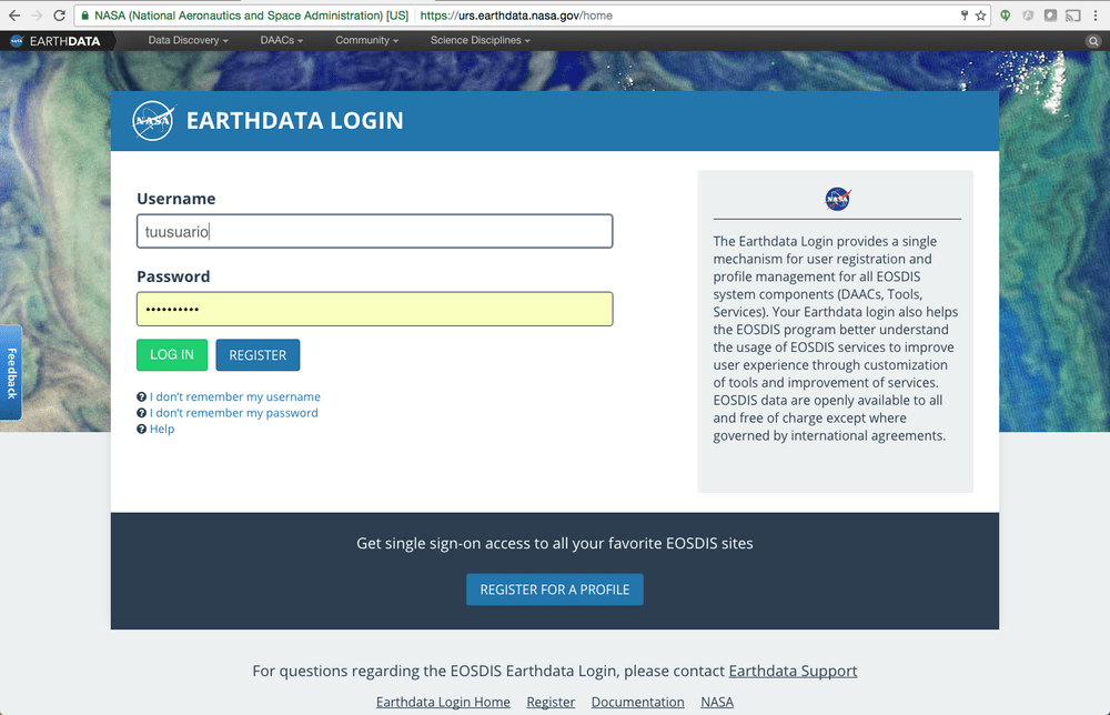 Cómo Generar una Cuenta para Descargar Imágenes Satelitales de la NASA ...