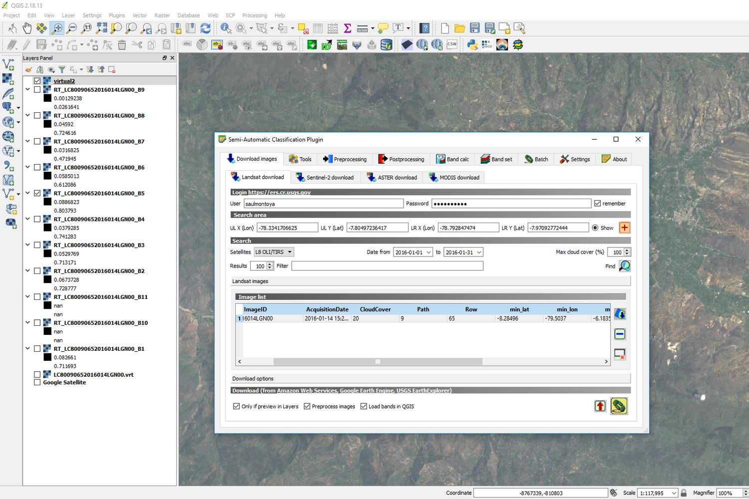 Tutorial de Descarga Directa de Imágenes Landsat en QGIS con el SCP ...