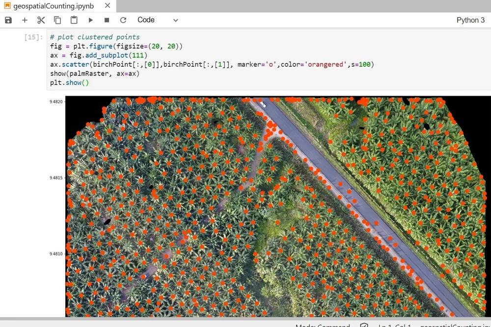 Conteo geoespacial de cultivos a partir de ortofotos de drones con Python, Scikit Learn y Scikit ...