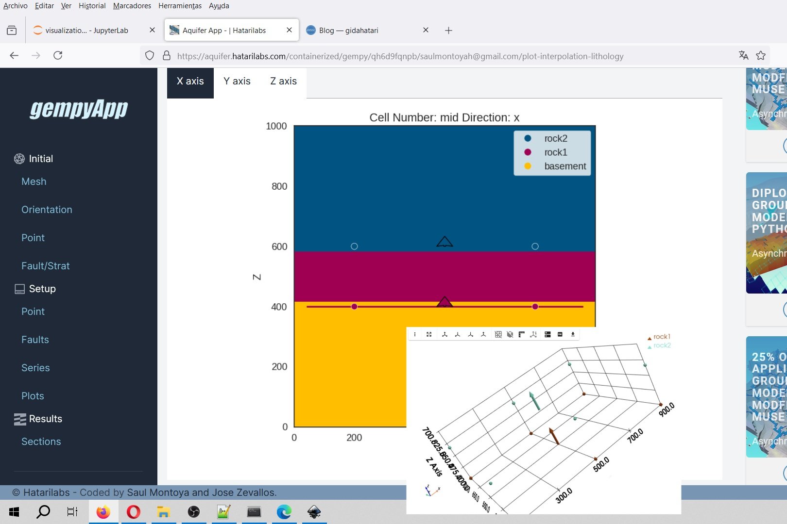 Modelamiento geológico de capas sedimentarias horizontales con Gempy y Aquifer App - Tutorial ...