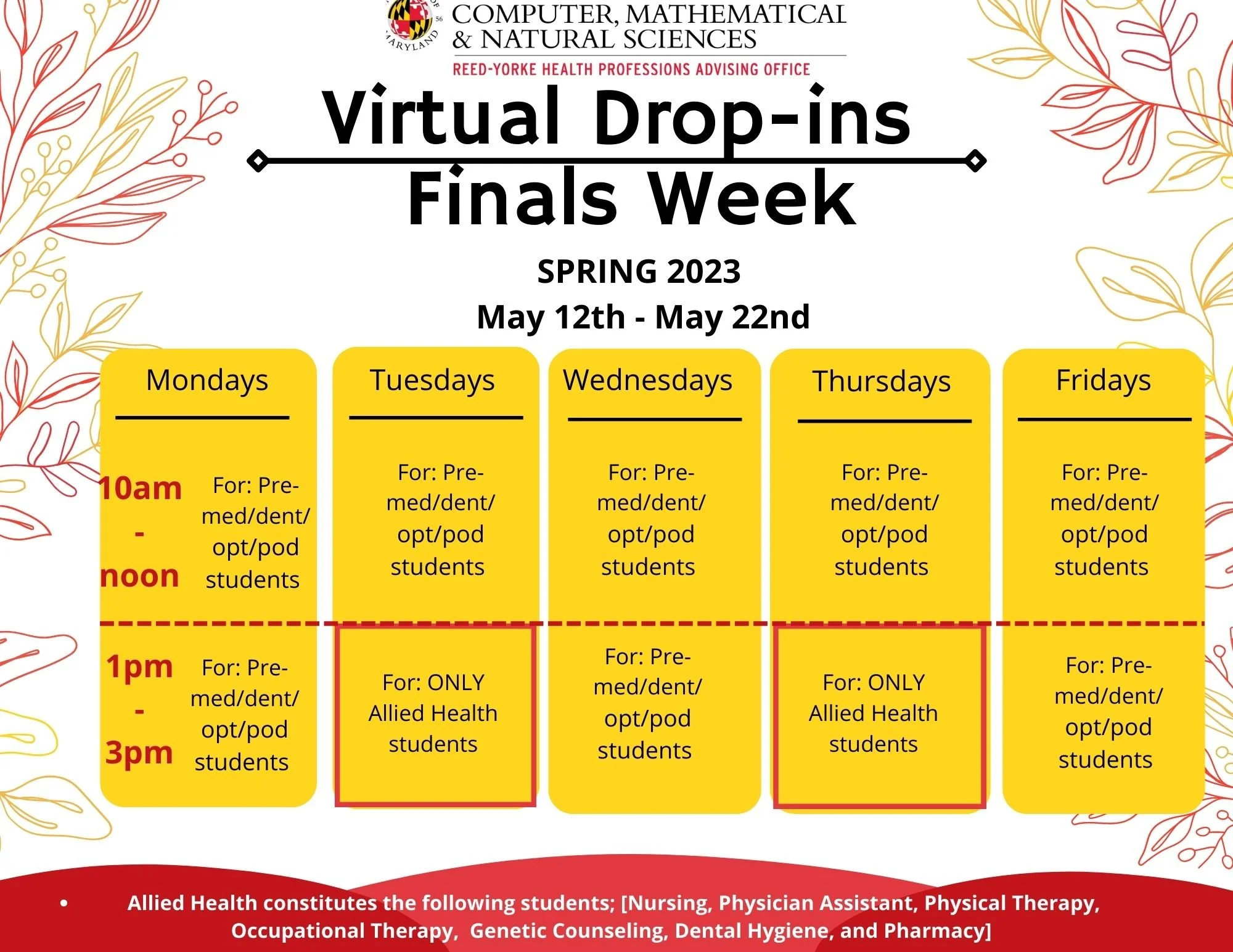 Appointments & Drop-ins — The Reed-Yorke Health Professions Advising ...