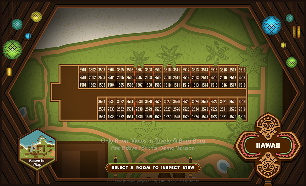Polynesian Village Rooms Map — JLH Omnimedia