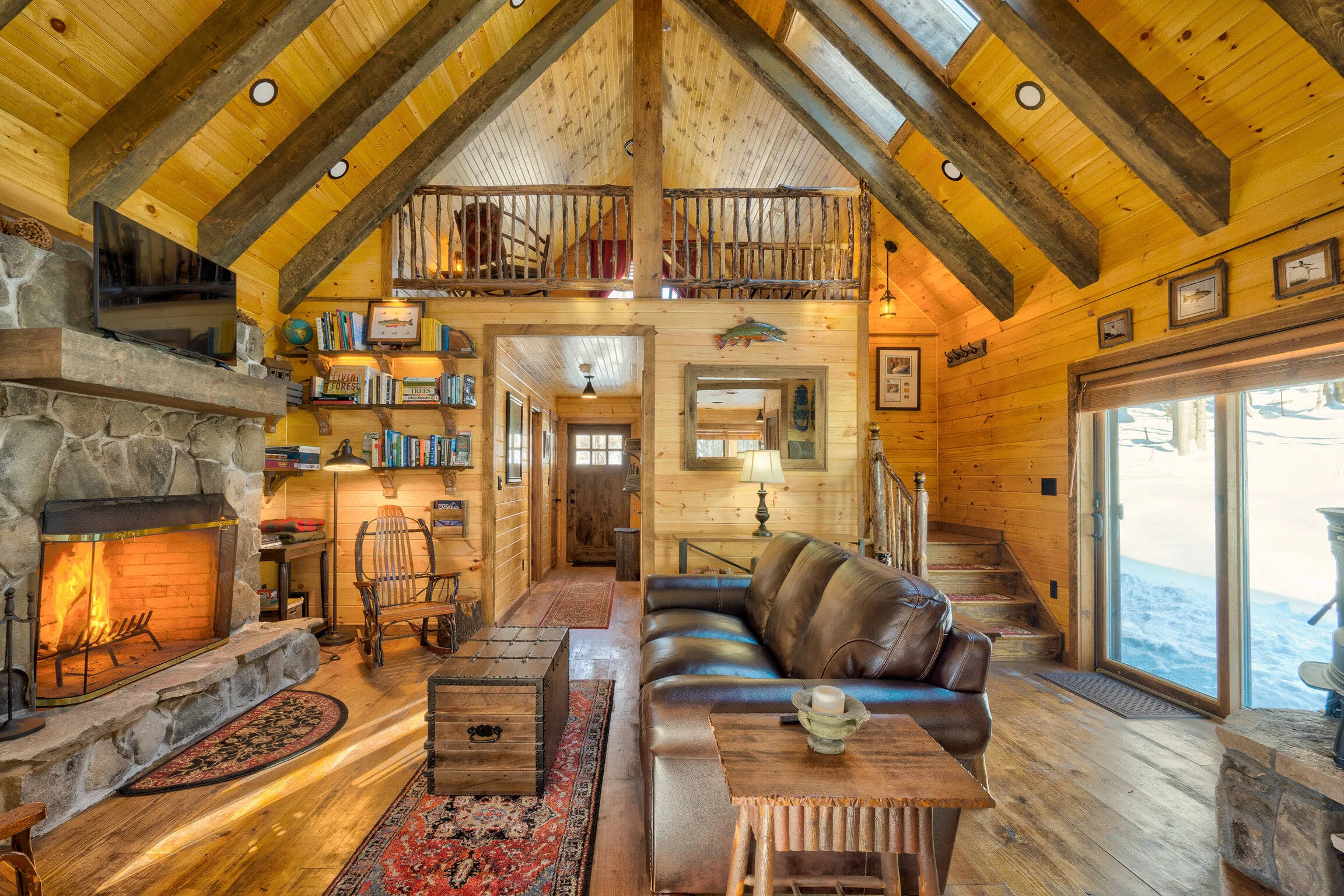 Magical Catskills cabin rental with fireplace tucked in the woods near ...