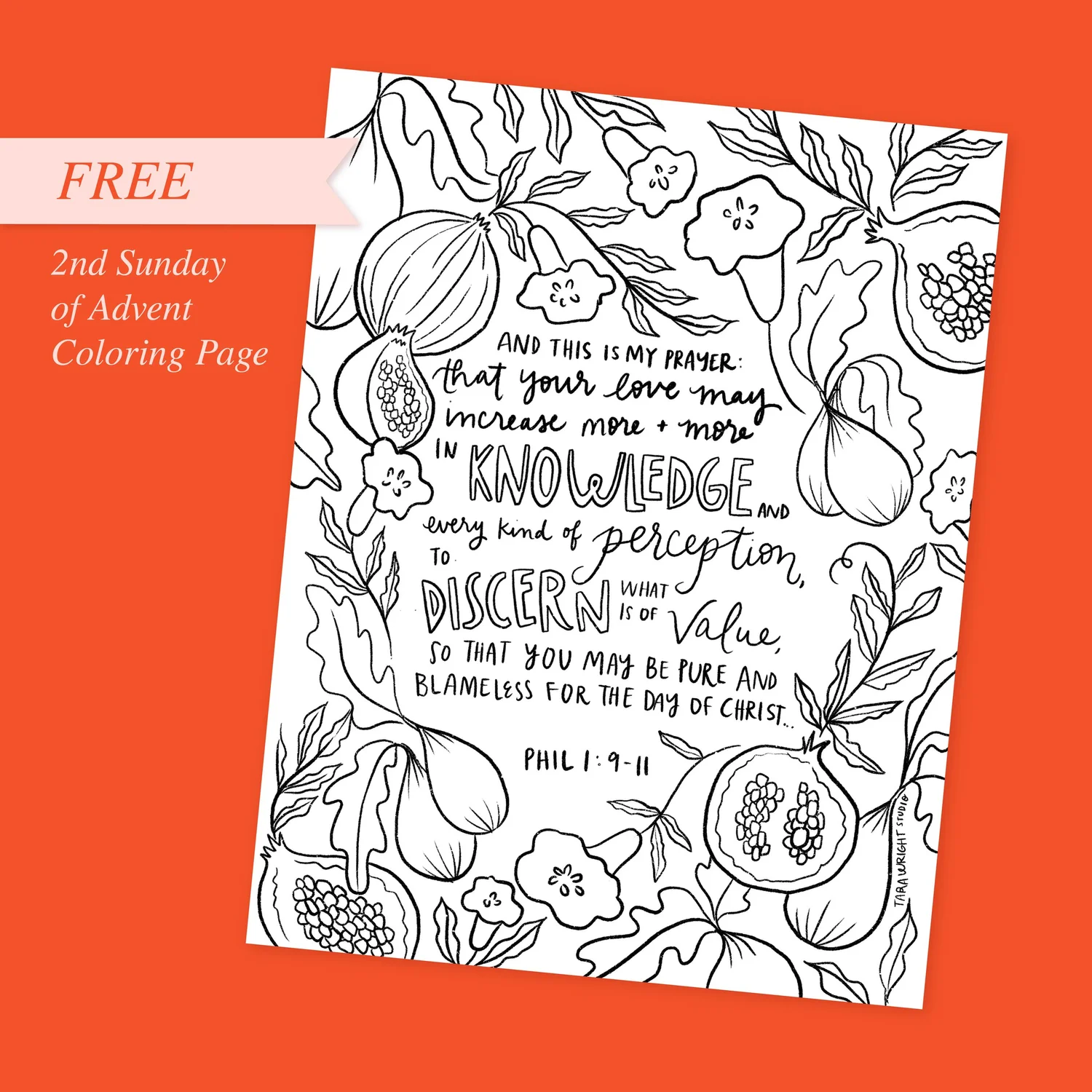 Free Second Sunday of Advent Coloring Page — Tara Wright Illustration