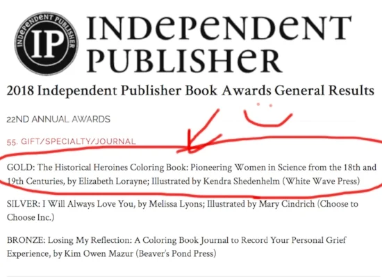 Historical Heroines Coloring Book won an IPPY Gold! — Kendra Shedenhelm