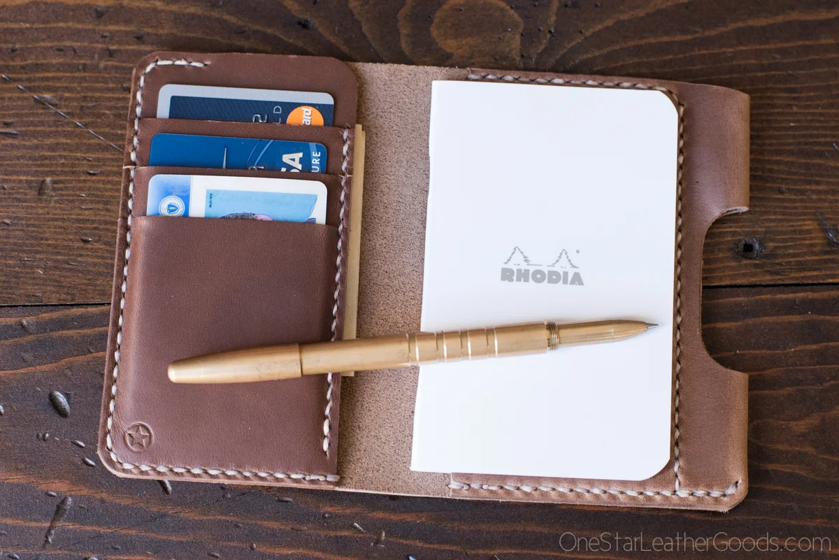 The Park Sloper wallet/notebook/pen — One Star Leather Goods