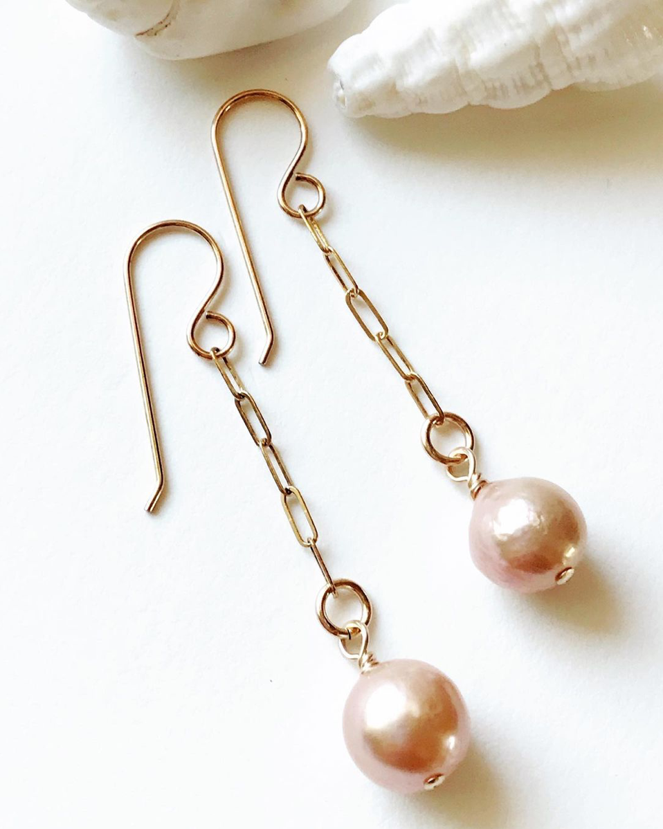 Simple Pearl Drop Earrings
