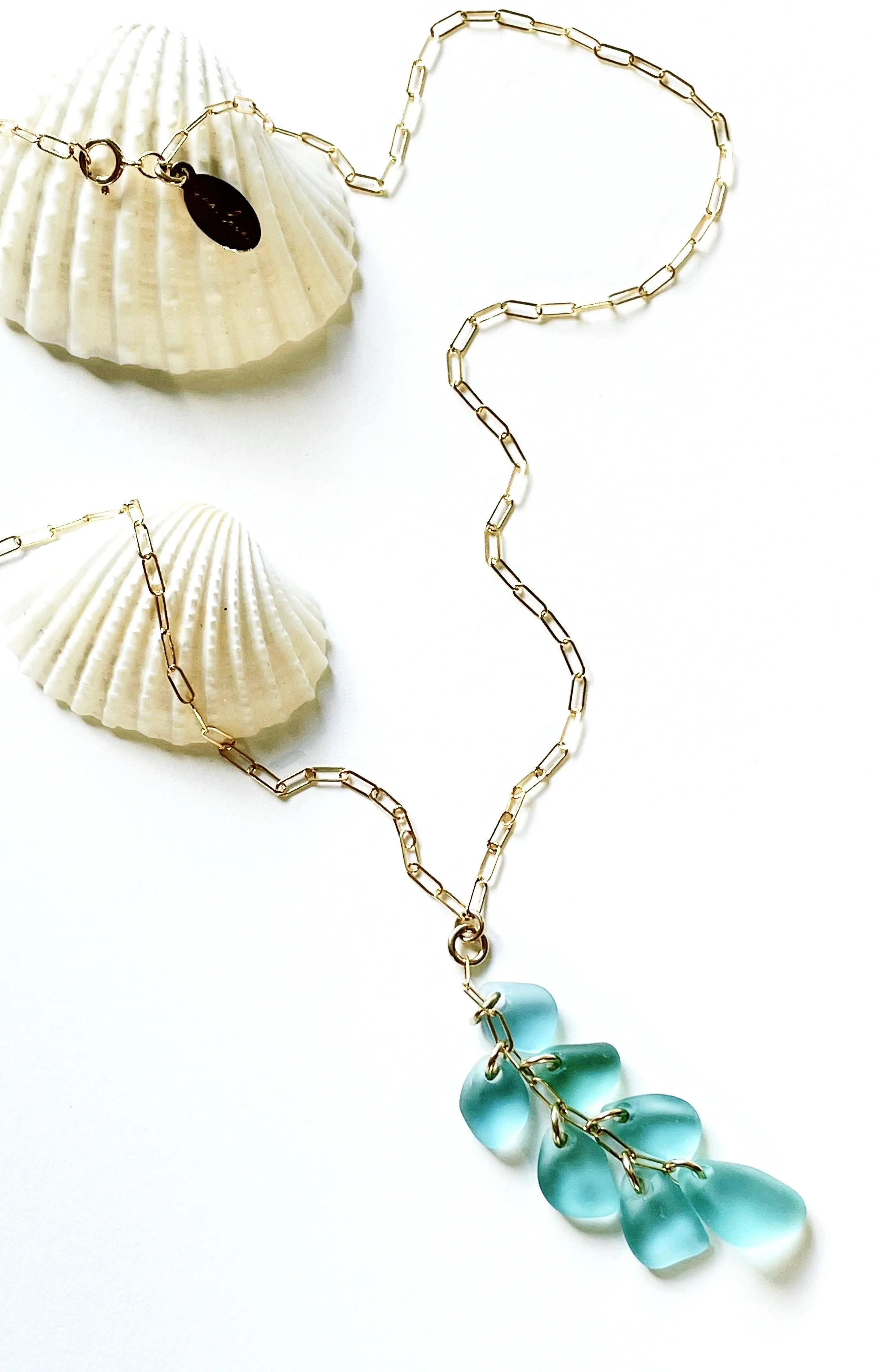 WATERFALL NECKLACE — SEA AND GLASS