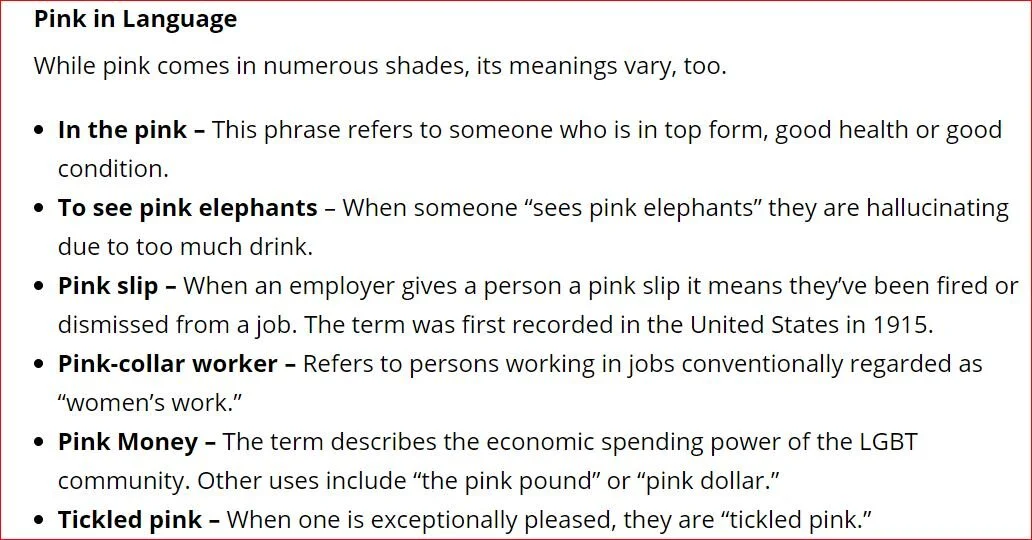 Poetry Challenge #197-In The Pink? — • KELLY BENNETT