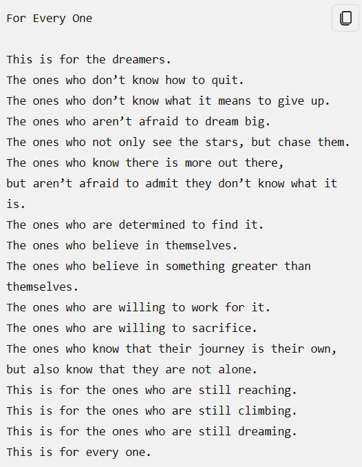 Poetry Challenge #325-Heard it in a Song — • KELLY BENNETT