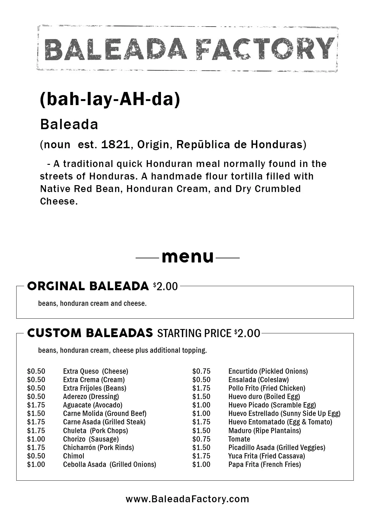 Baleada Factory — Honduras Kitchen