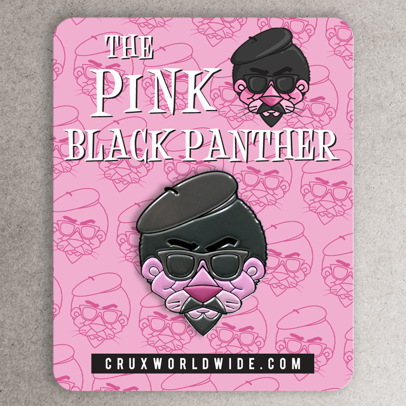 PINK BLACK PANTHER ENAMEL PIN — CRUX