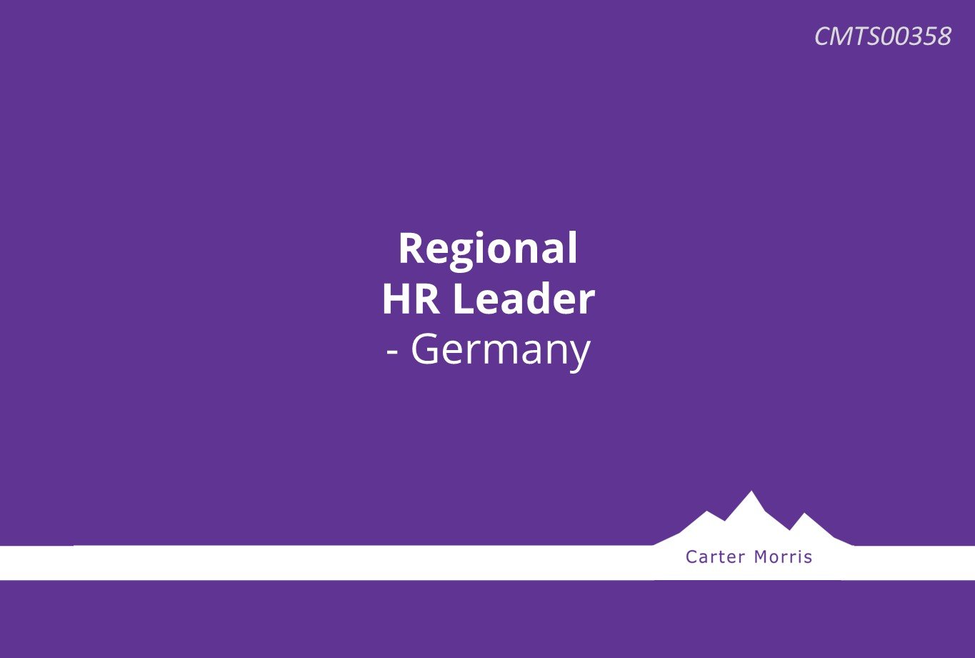 Europe — Selection of HR career roles current and filled — Carter Morris