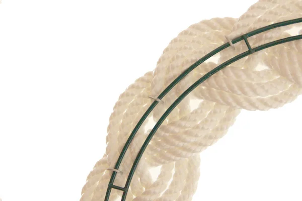 The Classic Red And White Rope Wreath — First Harbor Company