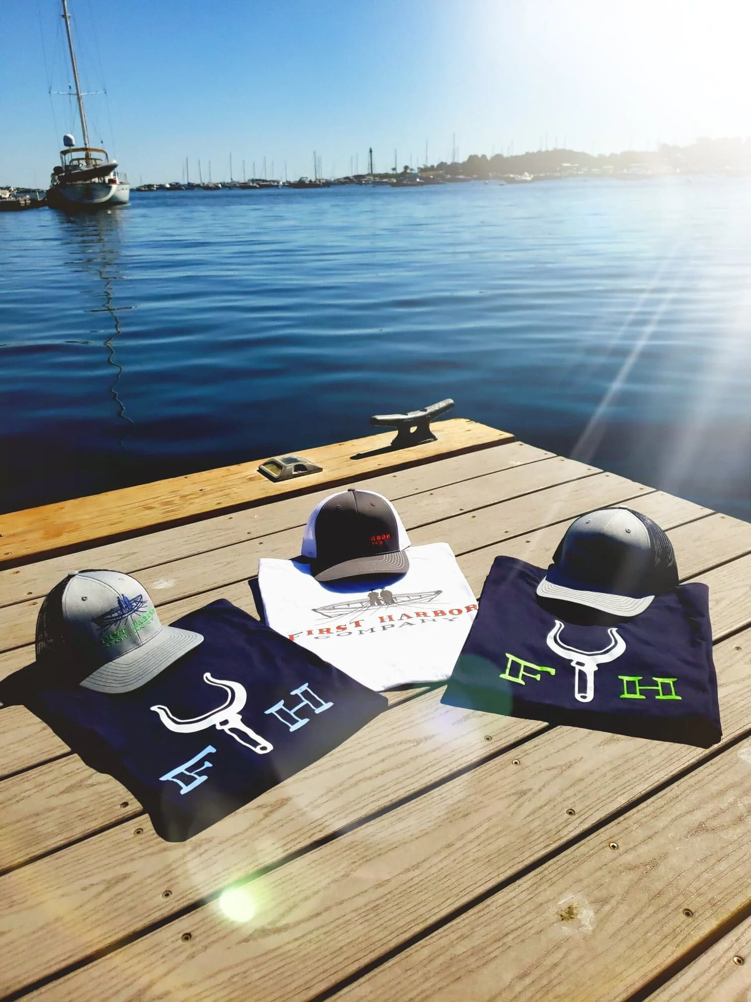 First Harbor Short-Sleeve White & Red Tee — First Harbor Company