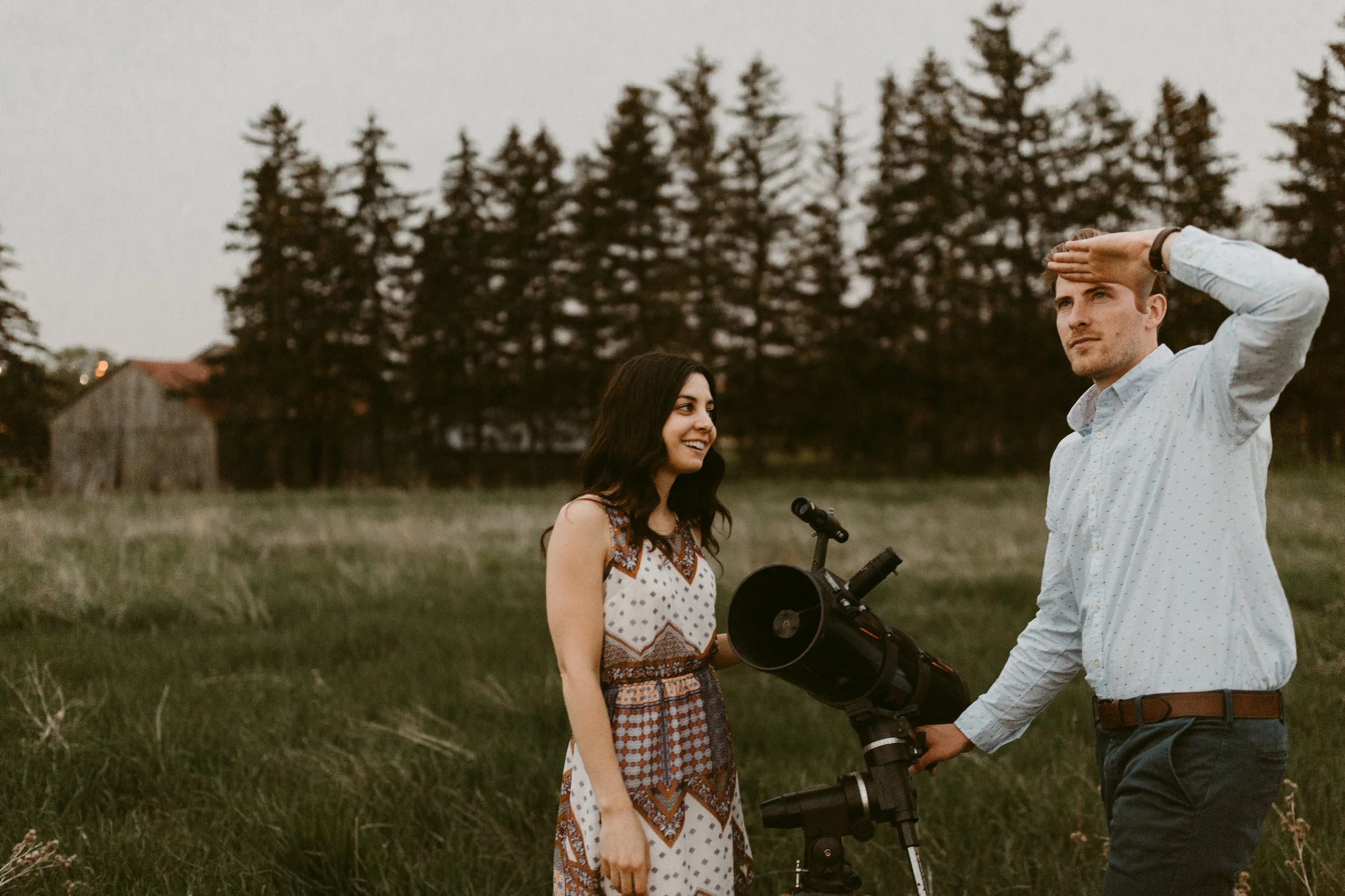 Starry-night Engagement Session // D&J — Northern Wildflower