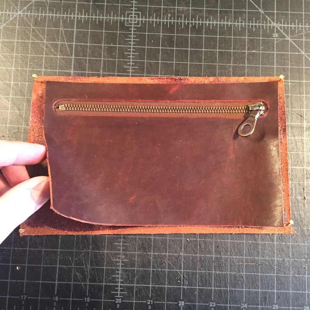 Installing a zipper. — ZeeBee Leather