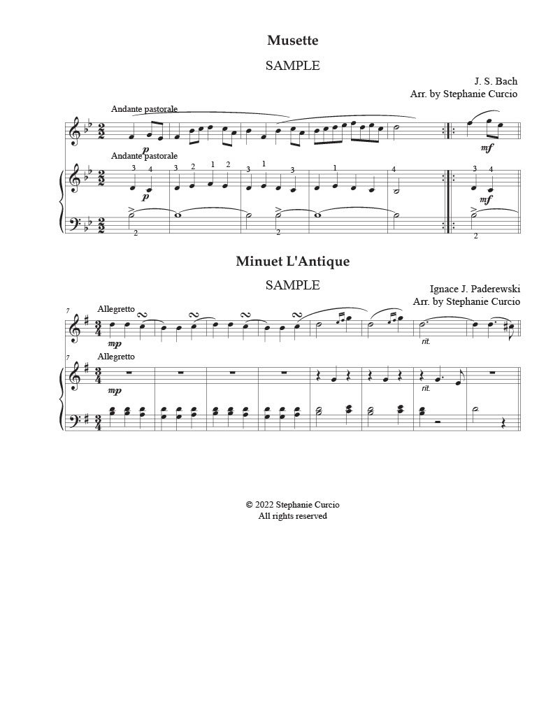 DD Musette & Minuet L'Antique — Stephanie Curcio Publications