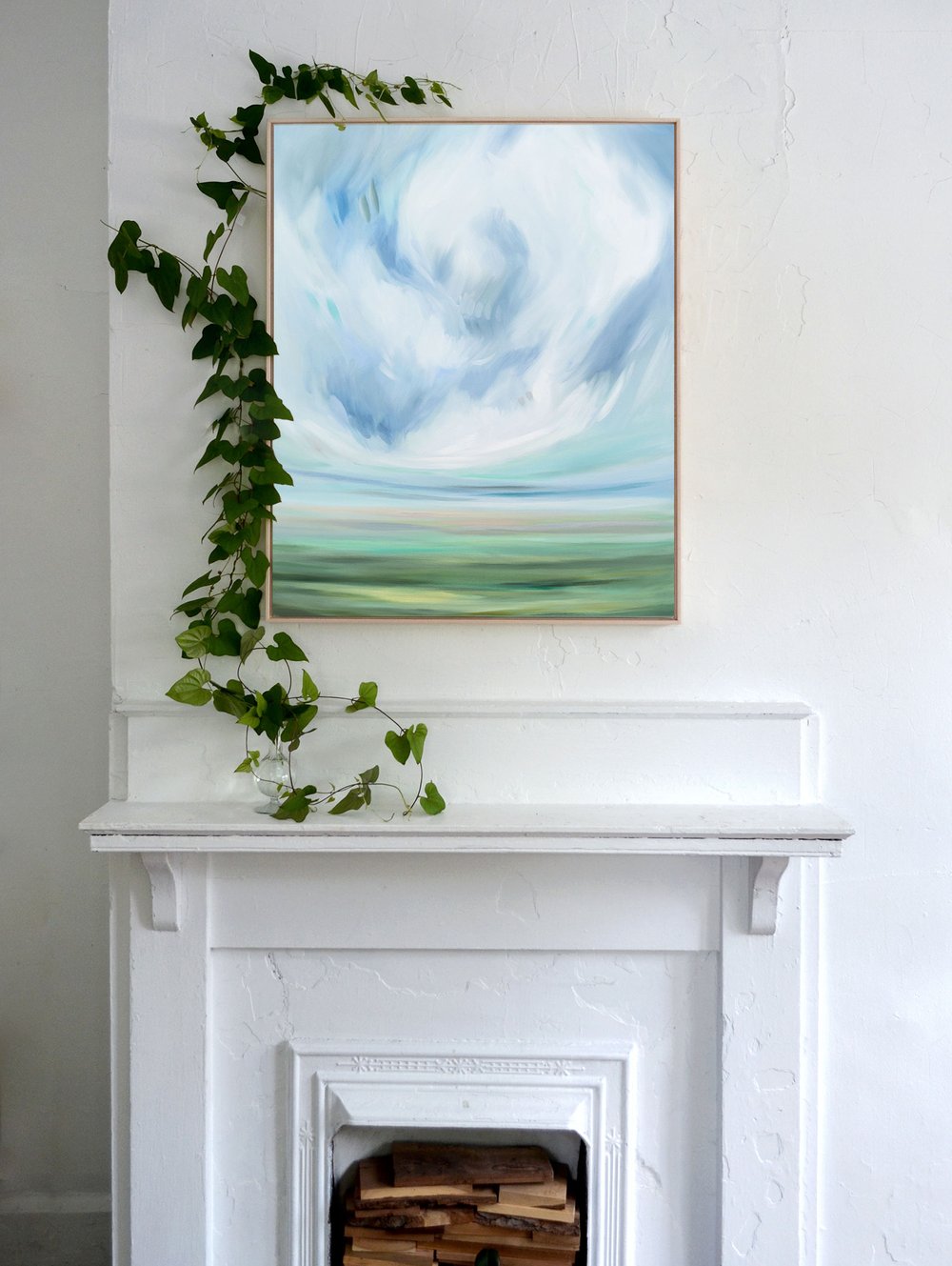 "In Rosie Flight" A Vertical Canvas Print — Emily Jeffords Studio