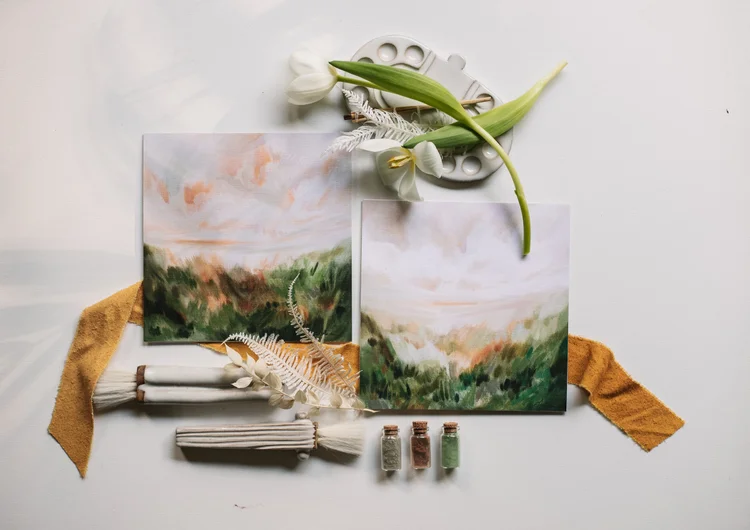 "Last Summer Light, No. 3" A Square Canvas Print — Emily Jeffords Studio
