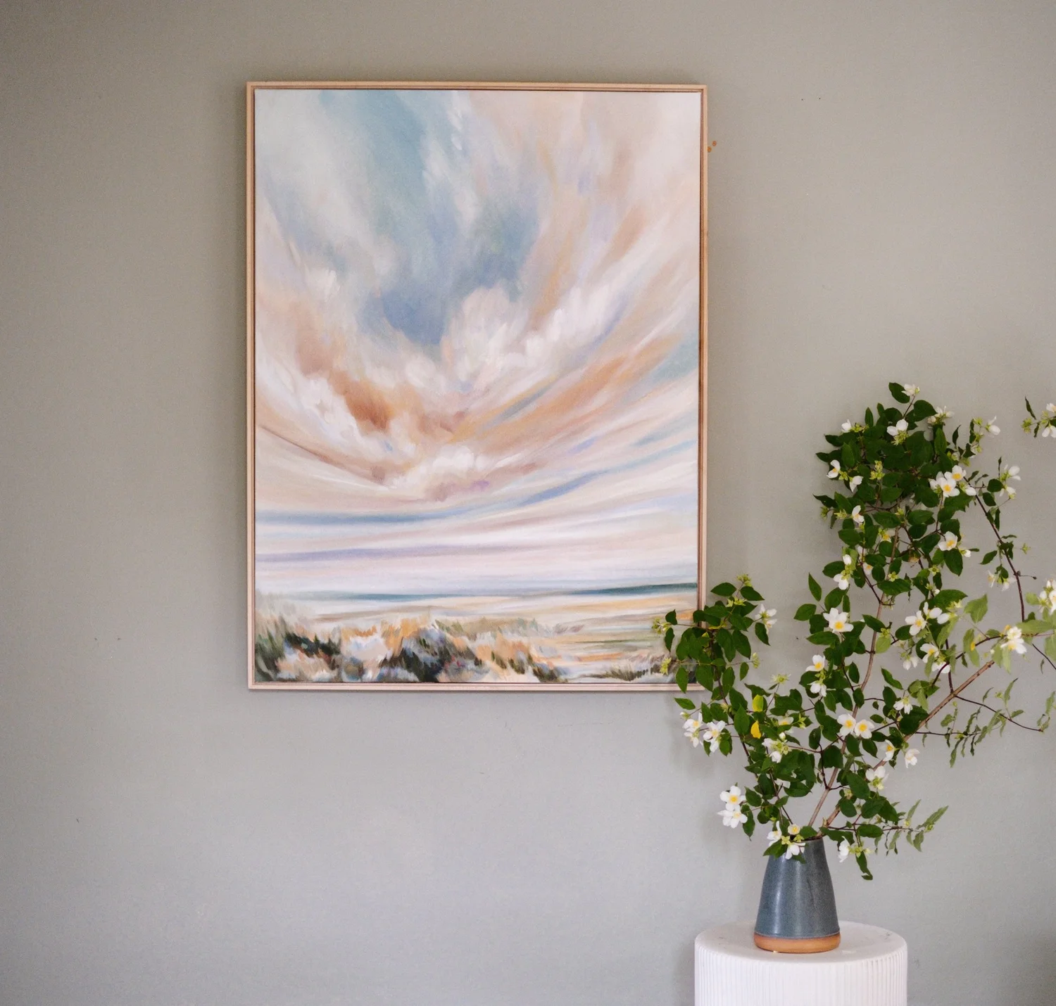 "In Rosie Flight" A Vertical Canvas Print — Emily Jeffords Studio