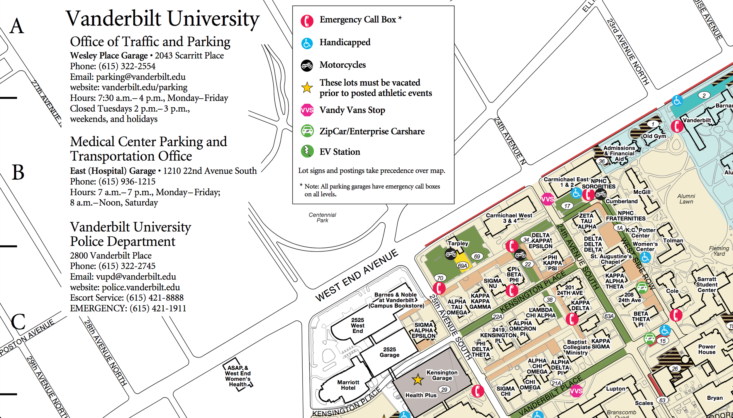 Vanderbilt University Campus Map