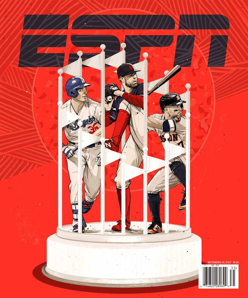 ESPN editorial illustrations — Oliver Barrett