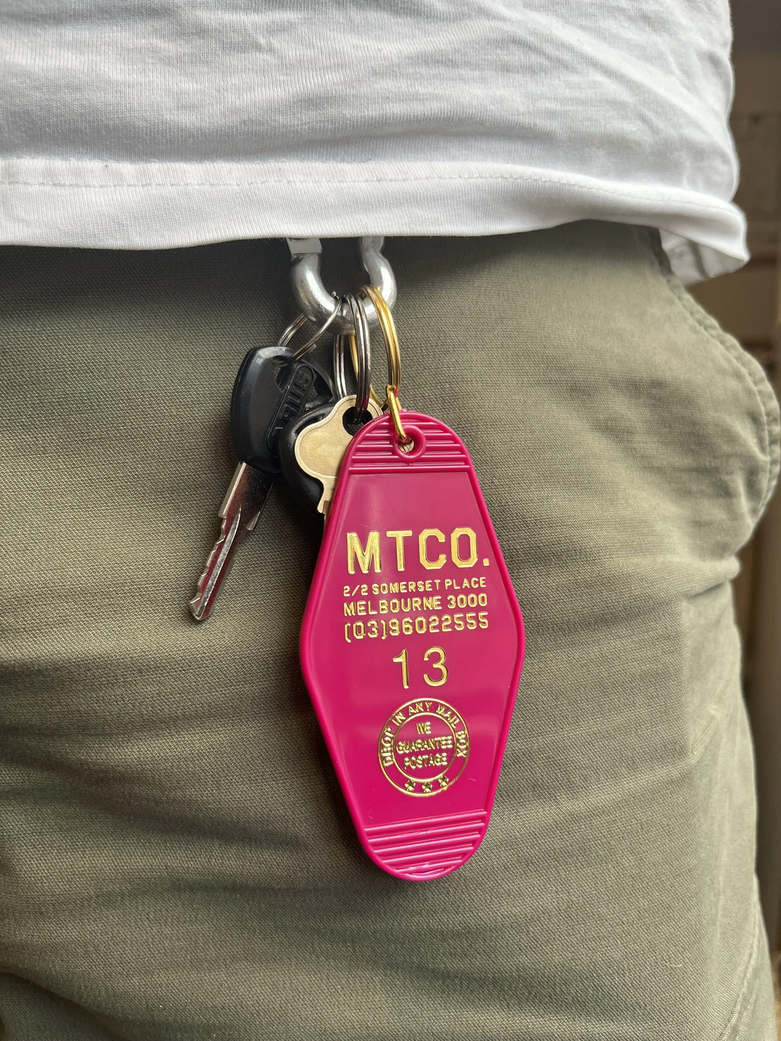 MTCo Motel key rings