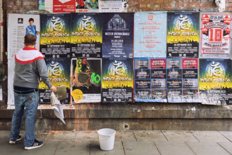 How to glue posters up street walls - Poster Printing and Distribution