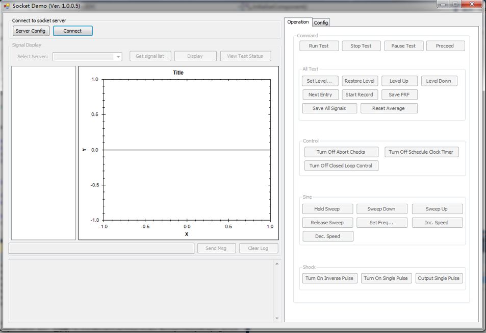 Socket Message Features in Vibration Control System Software