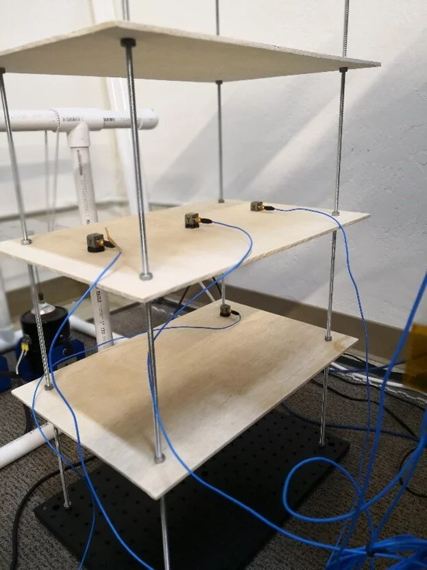 Operational Modal Analysis of Scaled Building Structure using EDM Modal