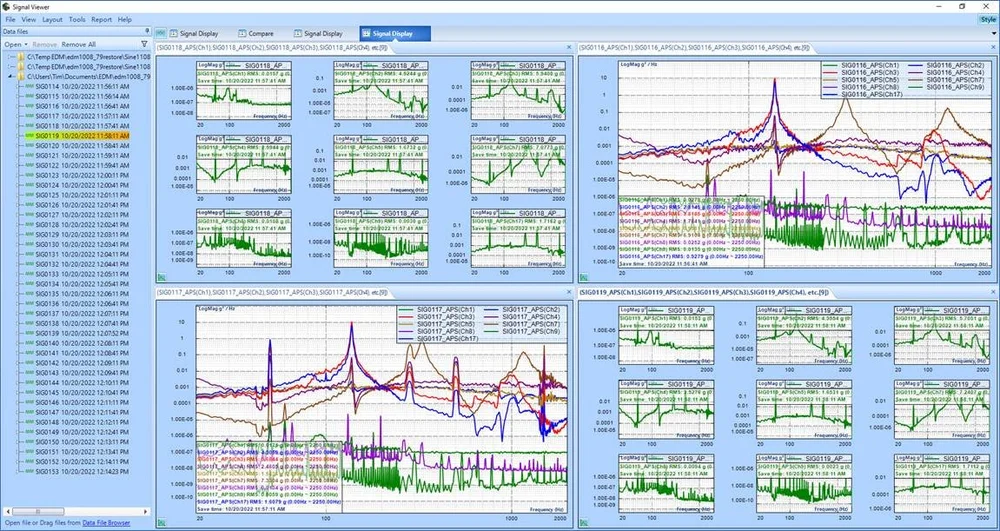 Signal Viewer Software for Vibration Tests