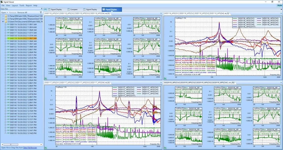 Signal Viewer Software for Vibration Tests