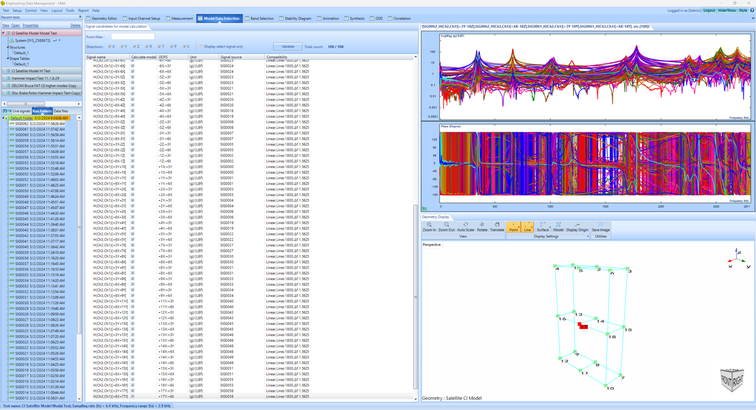 Modal Analysis of Satellite Model using EDM Modal