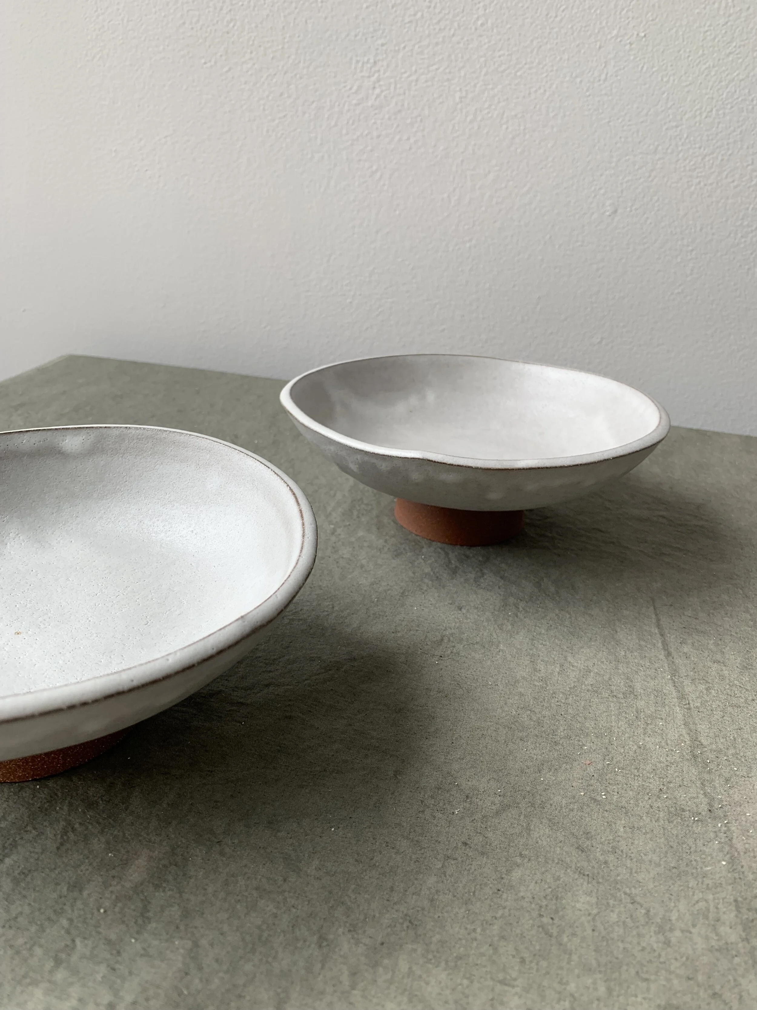 Footed Bowl/ White — MONDAYS
